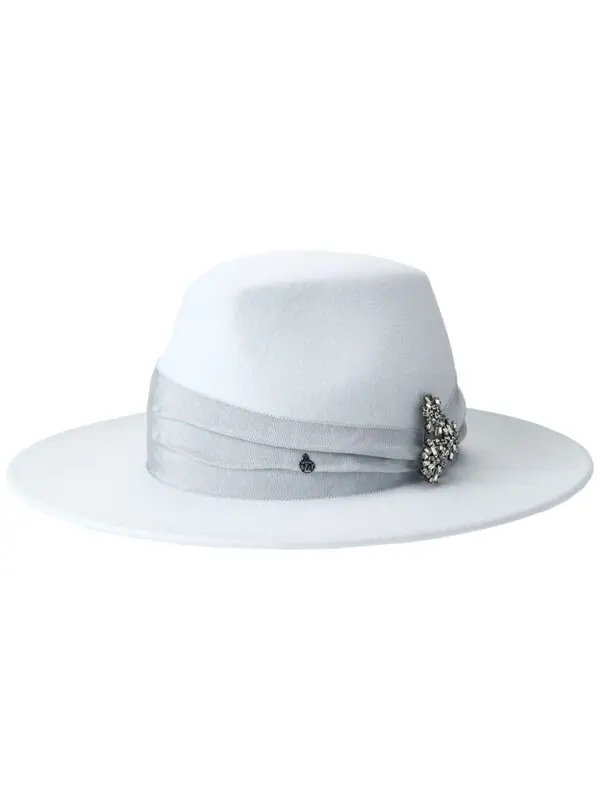 MAISON MICHEL Kyra Wool Felt Fedora - Blue