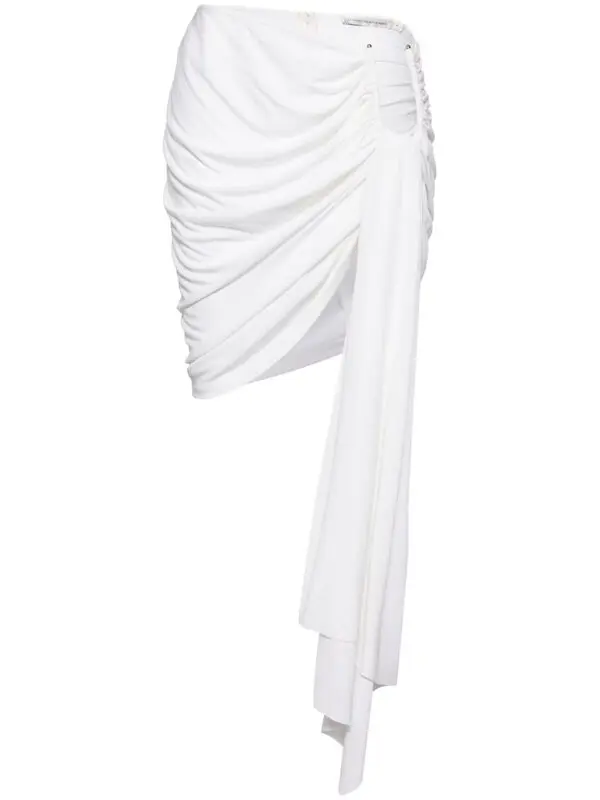 Christopher Esber Arced Palm Mini Skirt - White