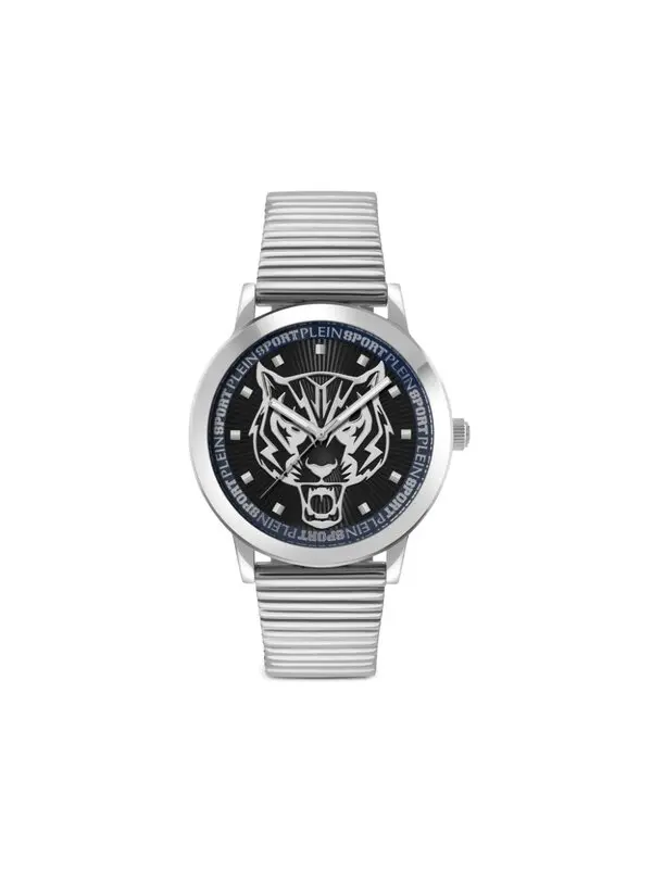PLEIN SPORT 44mm Iron Tiger Bracelet Watch - Black
