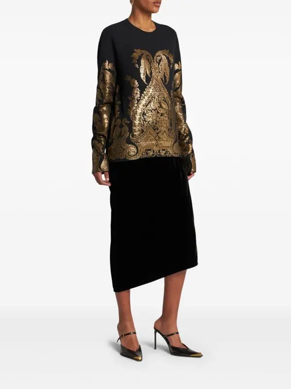 Etro Metallic-print Jumper