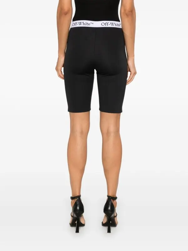 Off-White Logo Waistband Shorts - Black