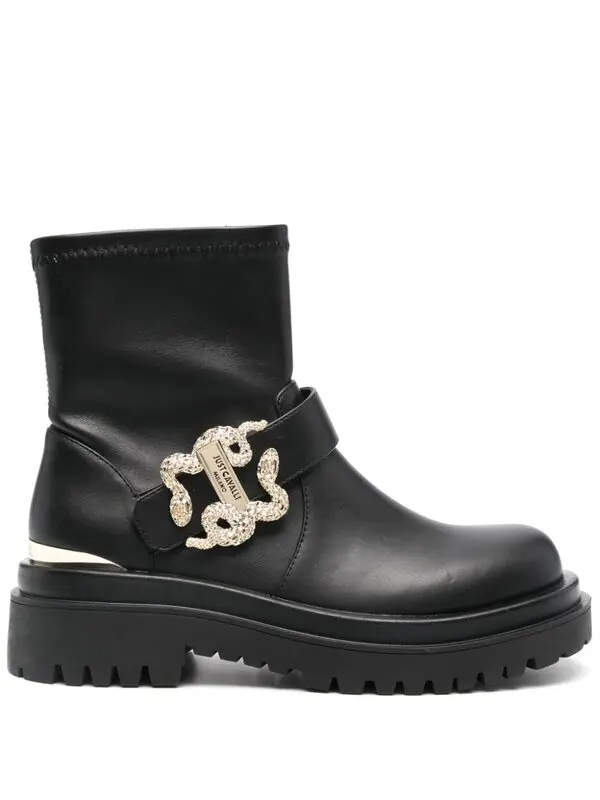 Just Cavalli Logo-plaque Ankle Boots