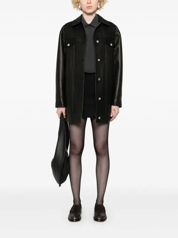 Max Mara Girino Leather Coat