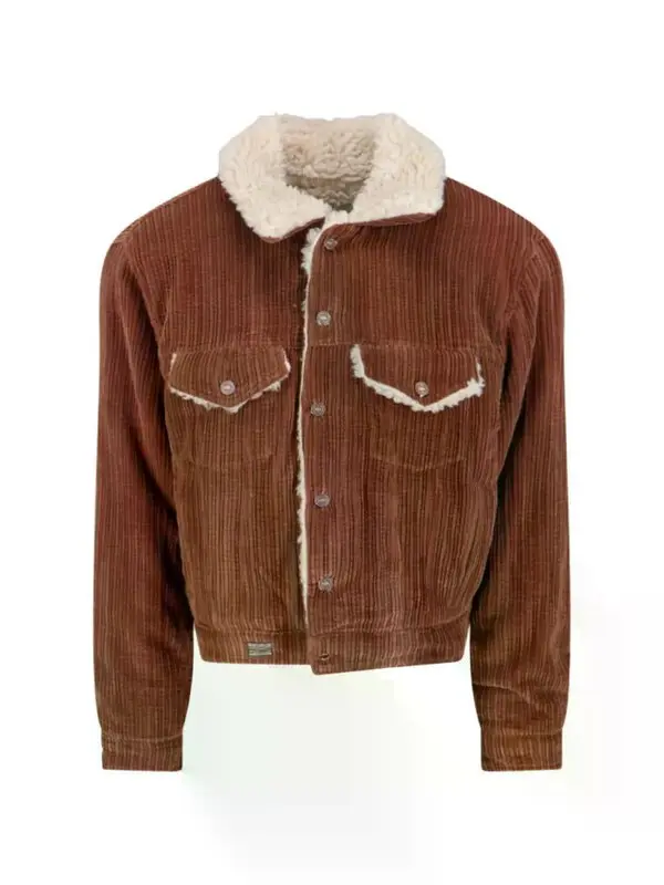 ERL Corduroy Shearling Jacket - Brown