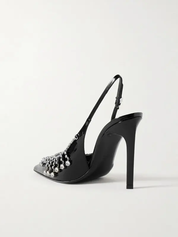 Gucci Crystal-embellished Slingback Pumps