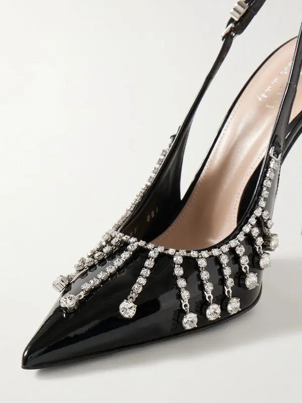 Gucci Crystal-embellished Slingback Pumps