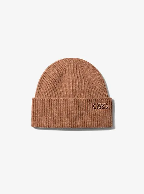 Michael Kors Ribbed Cashmere Beanie In Brown - 79% Off  display picture 1