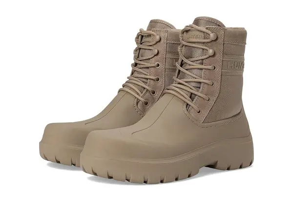 Hunter London Waterproof Lace-up Boots - Brown