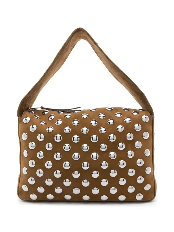 Khaite Elena Studded Shoulder Bag - Brown