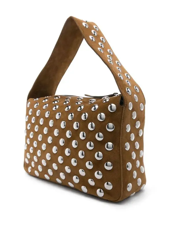 Khaite Elena Studded Shoulder Bag - Brown