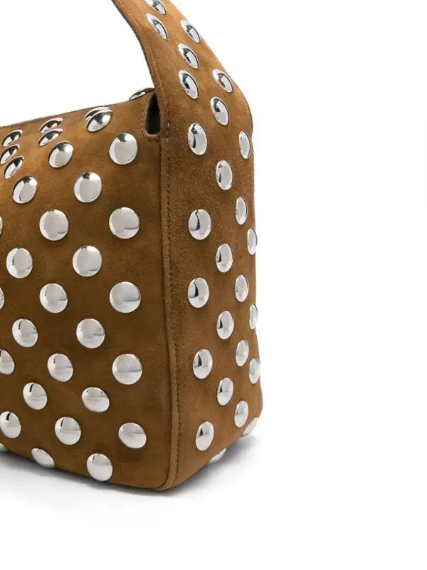 Khaite Elena Studded Shoulder Bag - Brown