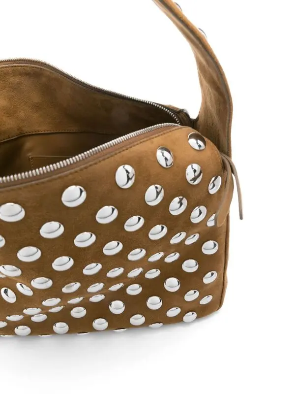 Khaite Elena Studded Shoulder Bag - Brown