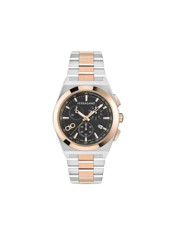 FERRAGAMO 42mm Chronograph Watch - Brown