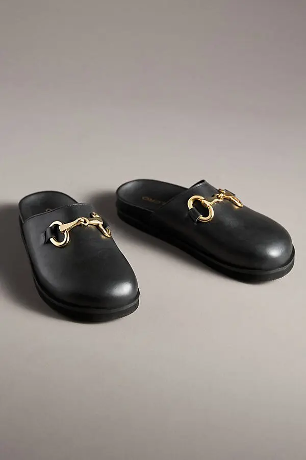 PILCRO Horsebit Buckle Clogs