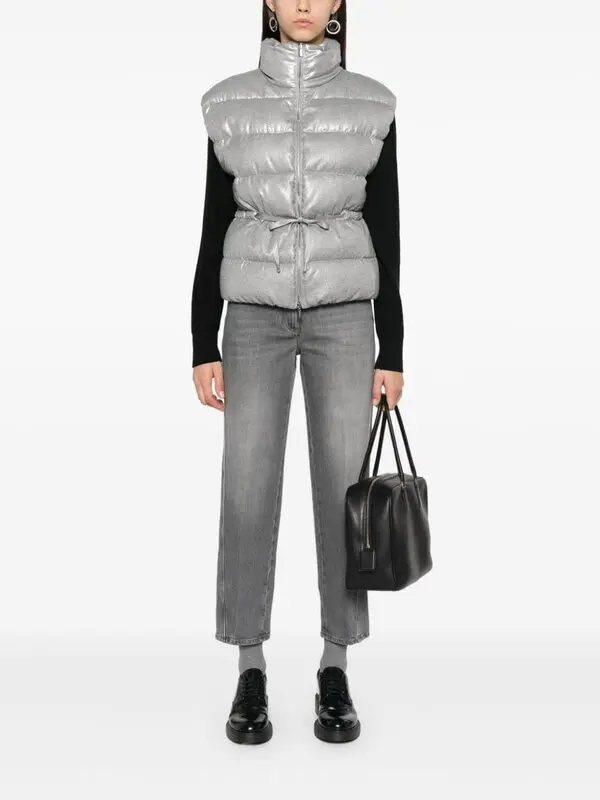 Peserico Lamé-effect Padded Gilet