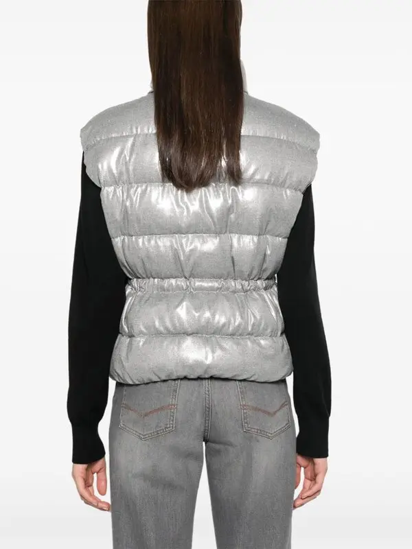 Peserico Lamé-effect Padded Gilet