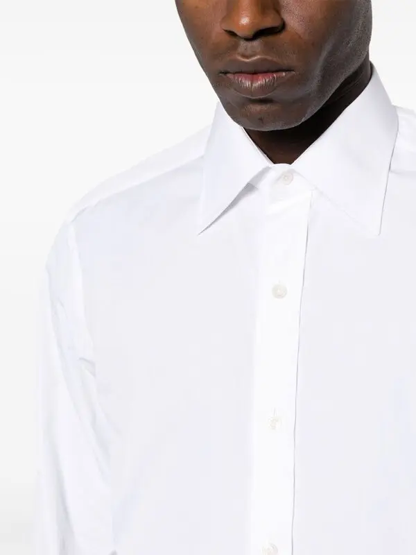 TOM FORD Spread-collar Cotton Shirt - White