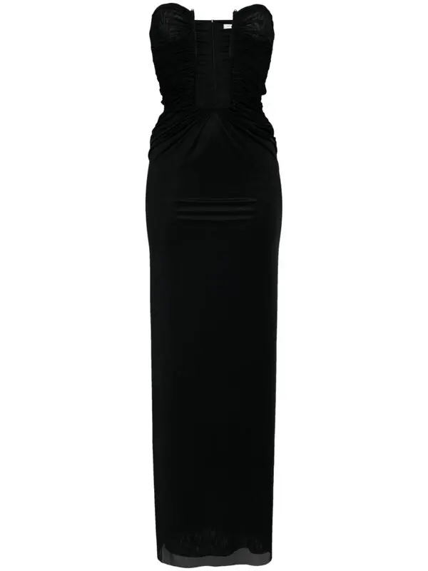 Christopher Esber Plunge Strapless Maxi Dress