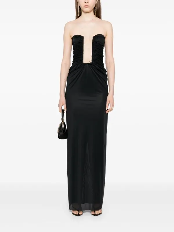 Christopher Esber Plunge Strapless Maxi Dress