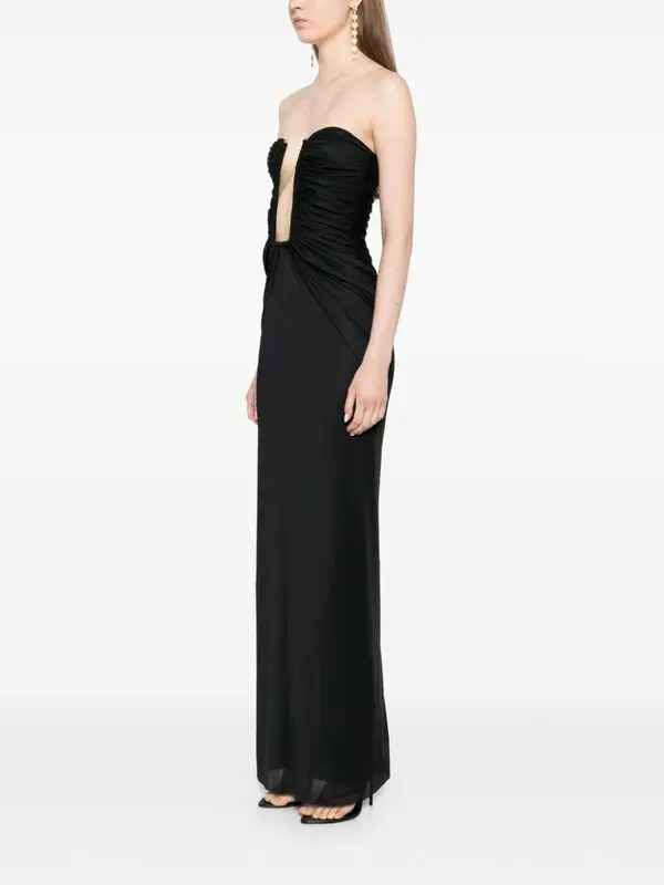 Christopher Esber Plunge Strapless Maxi Dress