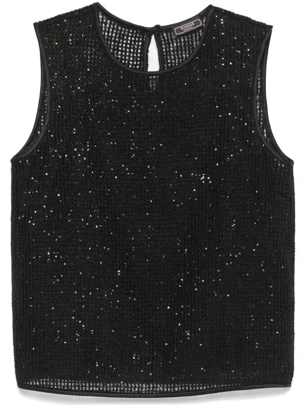 Peserico Open-knit Sleeveless Top