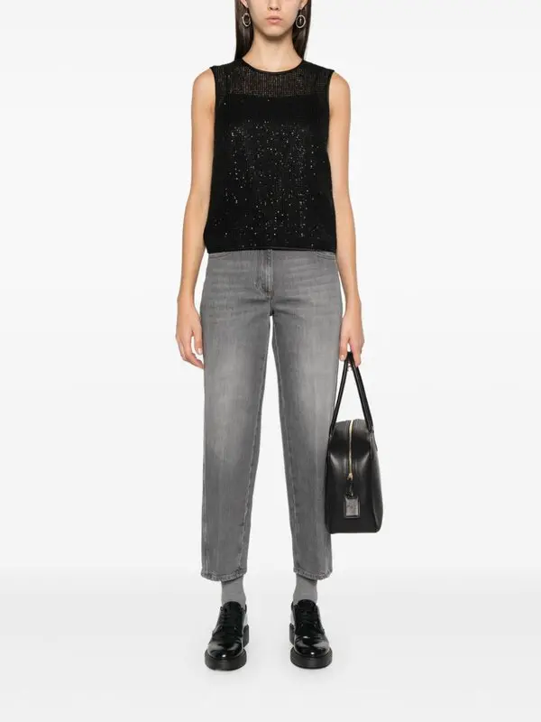 Peserico Open-knit Sleeveless Top