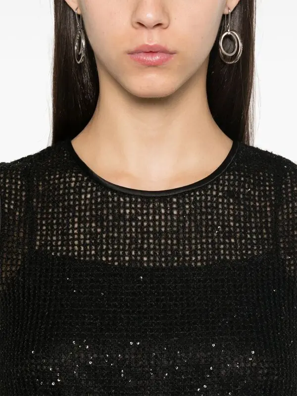 Peserico Open-knit Sleeveless Top