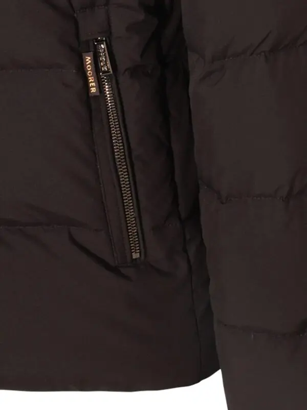 MOORER Padded Jacket With Detachable Hood - Black
