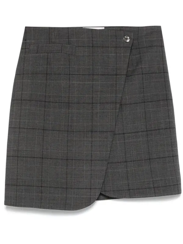 Coperni Wrap Mini Skirt - Grey