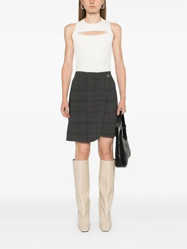 Coperni Wrap Mini Skirt - Grey