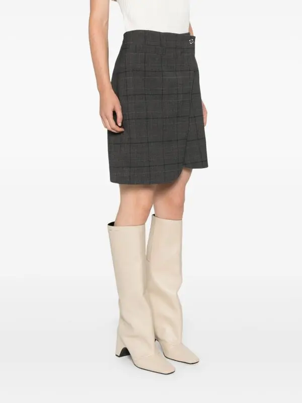 Coperni Wrap Mini Skirt - Grey