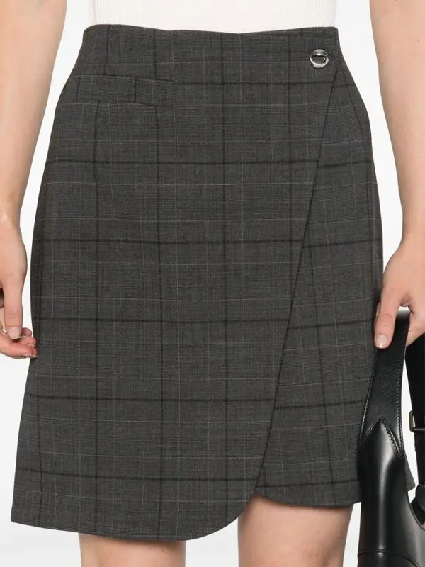 Coperni Wrap Mini Skirt - Grey