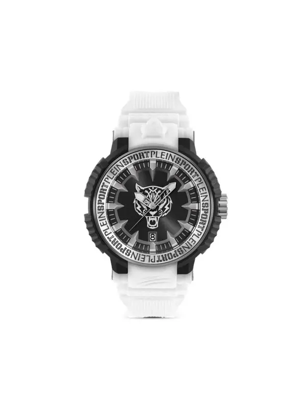 PLEIN SPORT 45mm Tiger Power Strap Watch - Black