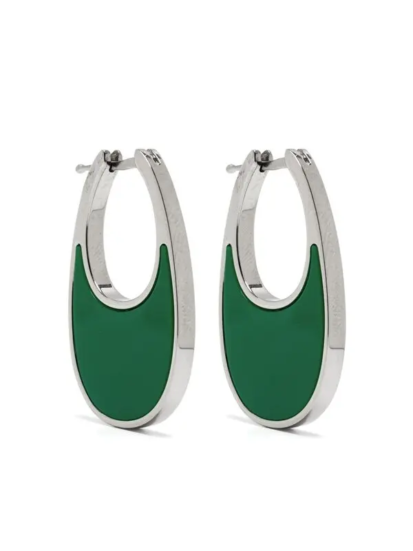 Coperni Medium Swipe Earrings - Green