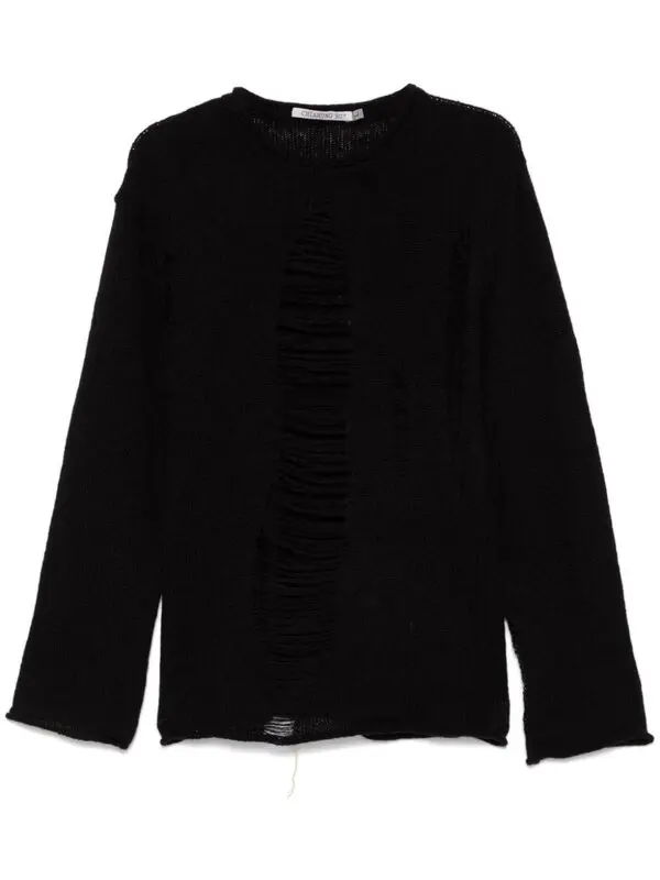 CHIAHUNG SU Distressed Fine Knit Sweater