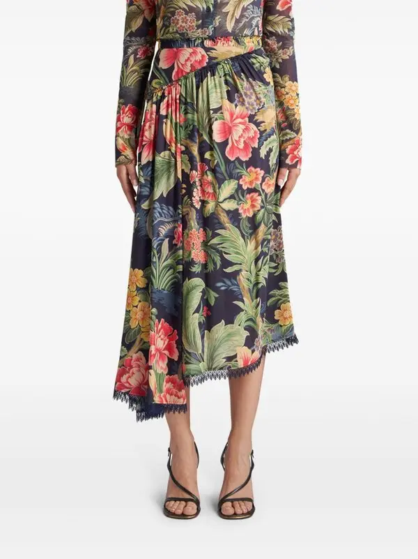 Etro Printed Midi Skirt