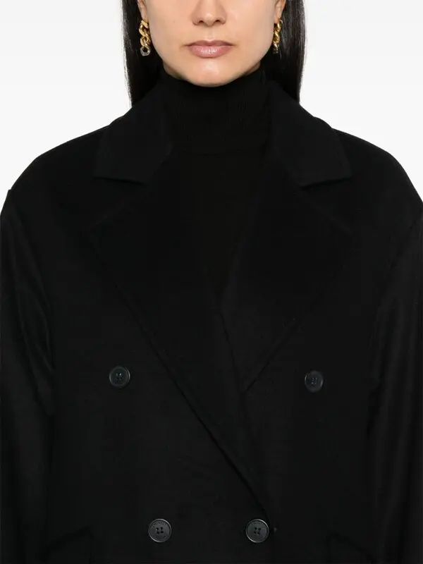 TWINSET Double-breasted Coat - Black
