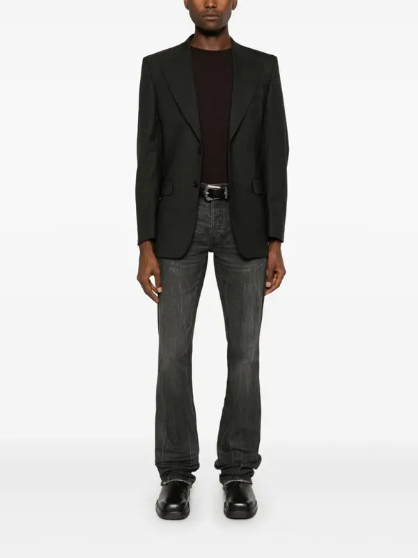 PURPLE BRAND P072 Raw Super Stack Flare Jeans