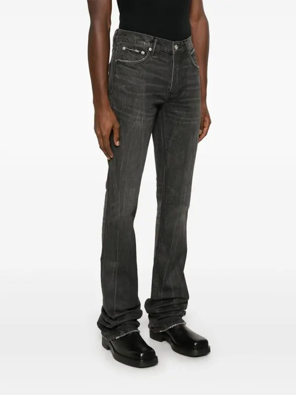 PURPLE BRAND P072 Raw Super Stack Flare Jeans
