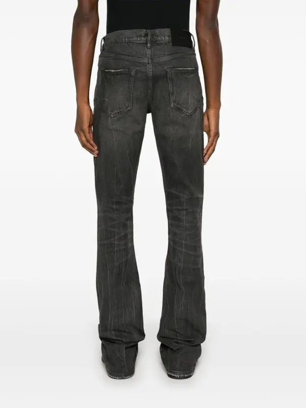 PURPLE BRAND P072 Raw Super Stack Flare Jeans