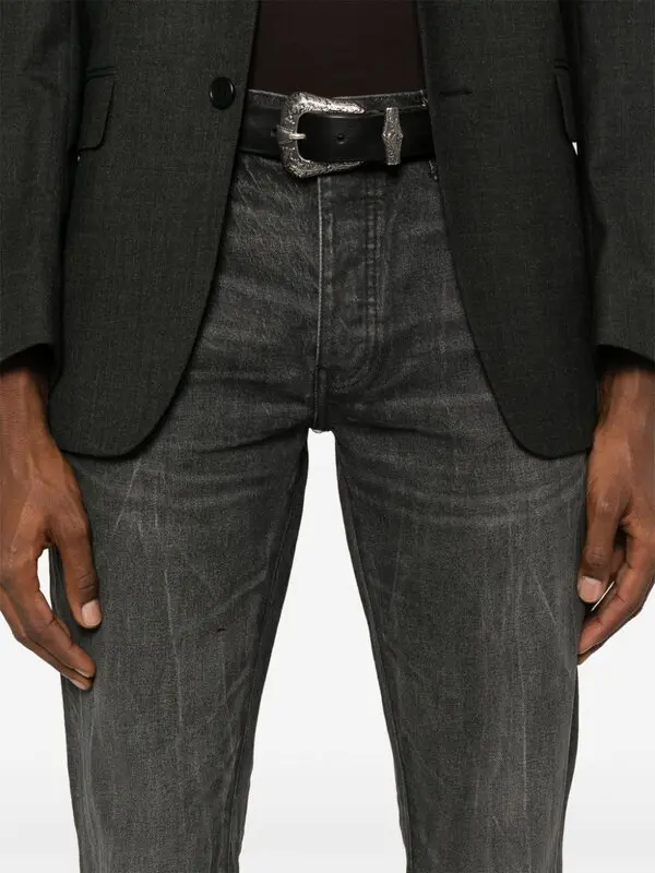 PURPLE BRAND P072 Raw Super Stack Flare Jeans