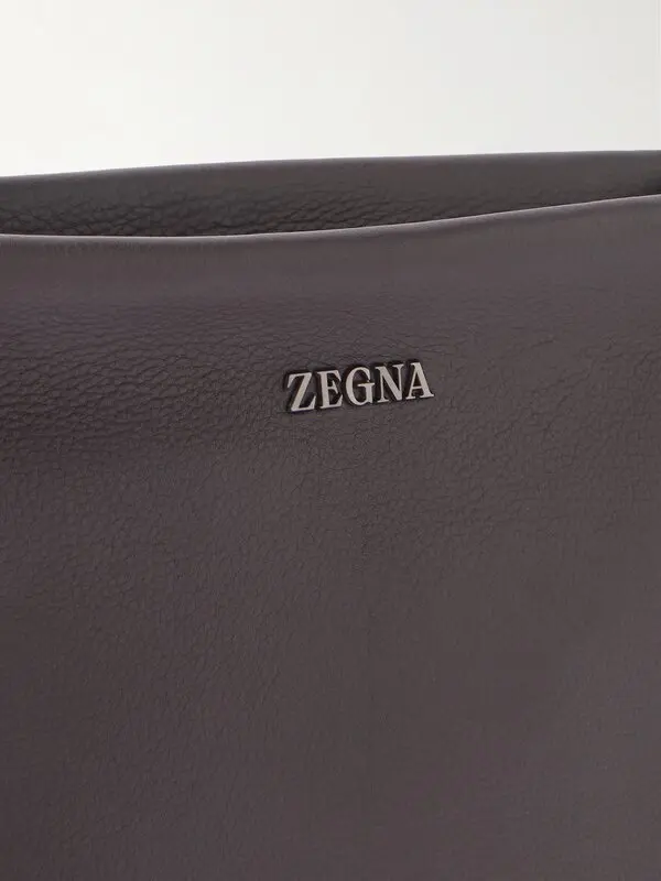 Zegna Secondskin Leather Messenger Bag