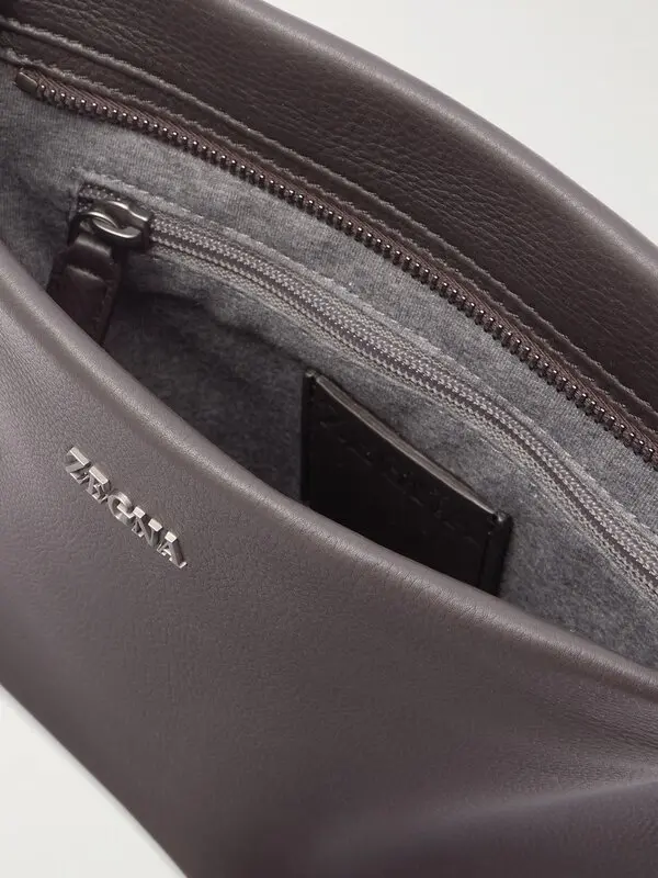 Zegna Secondskin Leather Messenger Bag