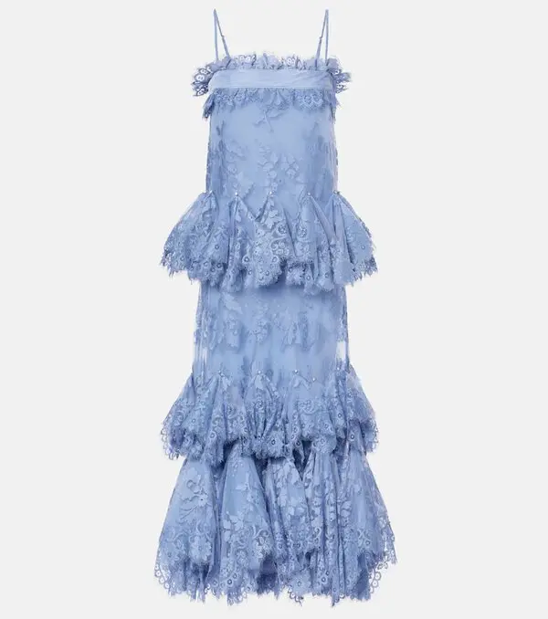 Zimmermann Eden Ruffled Lace Gown