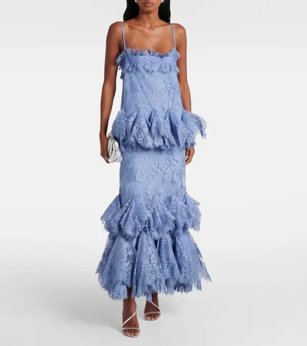 Zimmermann Eden Ruffled Lace Gown