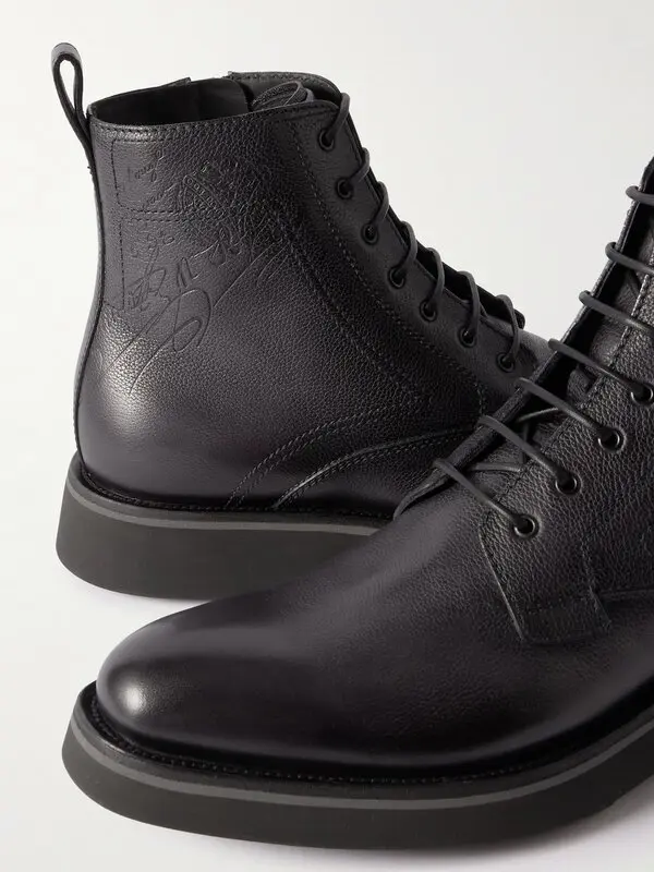 Berluti Alessio Scritto Venezia Full-grain Leather Boots