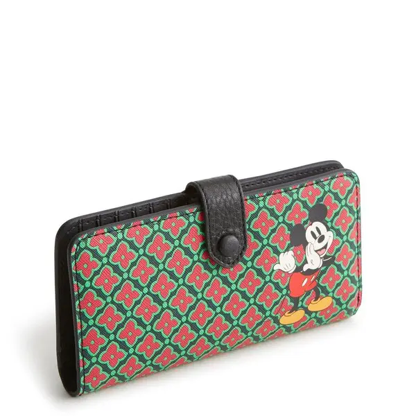 VERA BRADLEY Disney Tab Wallet In Silly Mickey Mouse - Pink/green