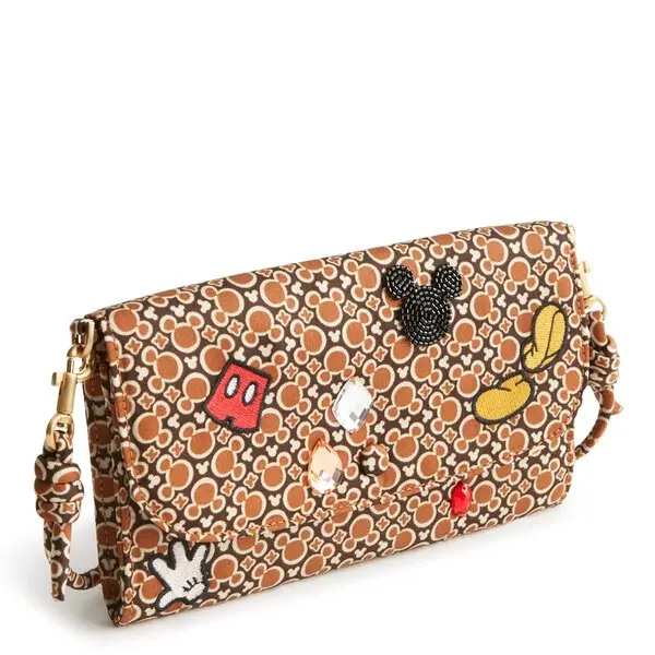 Vera Bradley Disney Wildwood Wallet Crossbody In Mickey Mouse