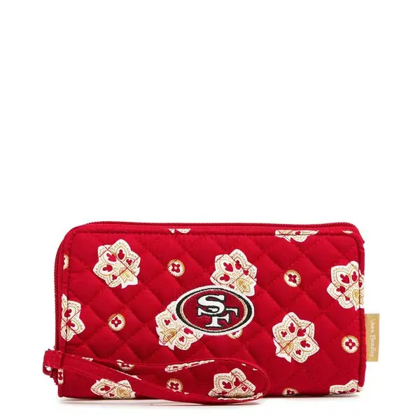 VERA BRADLEY Nfl Rfid Front Zip Wristlet In San Francisco 49ers Bandana - Multicolor