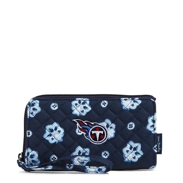 VERA BRADLEY Nfl Rfid Front Zip Wristlet In Tennessee Titans Bandana - Multicolor